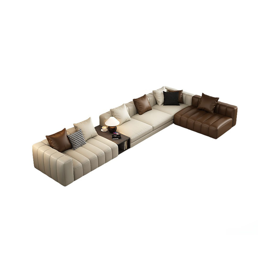 Lifton Vintage Piano Keys Corner Combination Sofa 173.22'' Leather ...