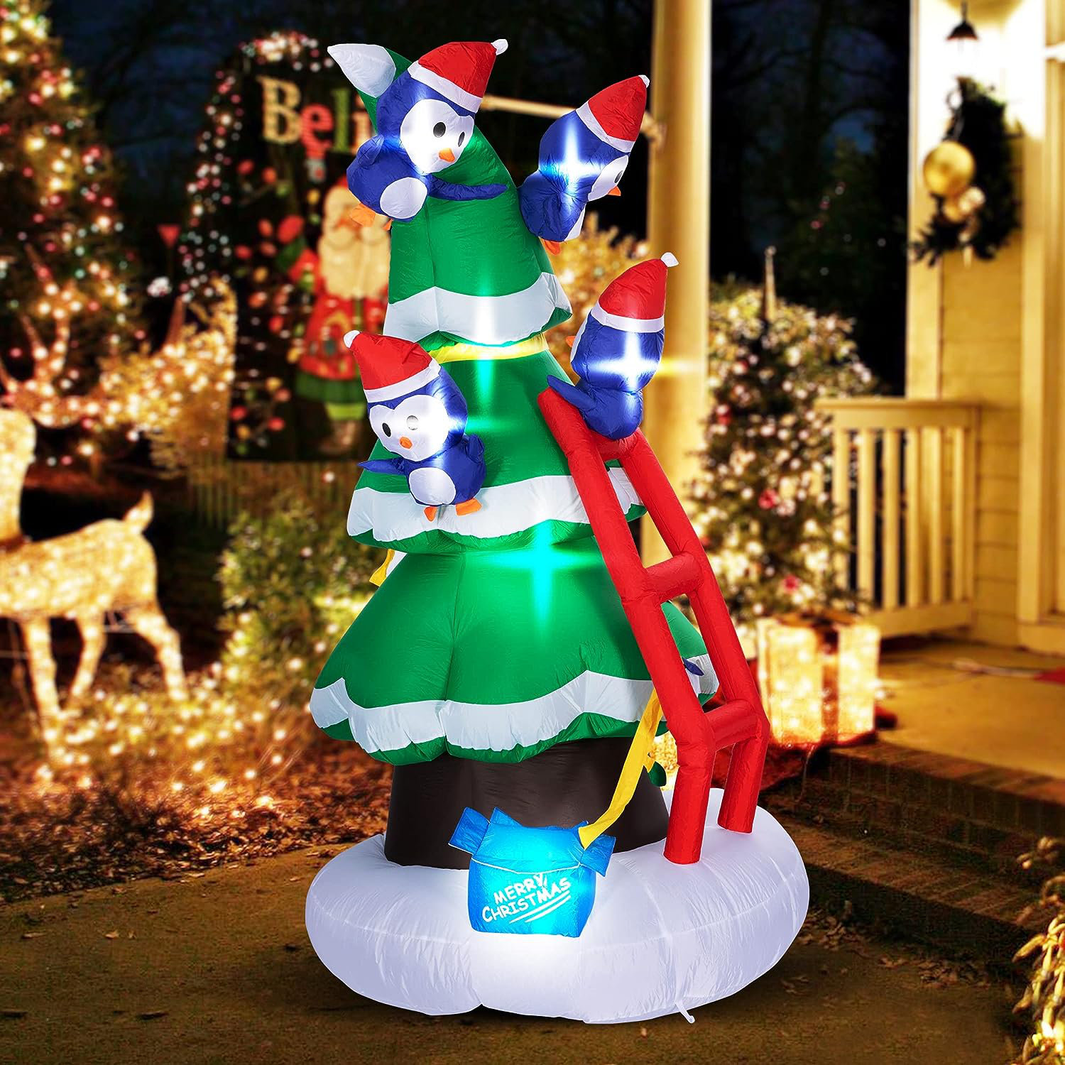 The Holiday Aisle® Emila 8ft Inflatable Lighted Christmas Tree With