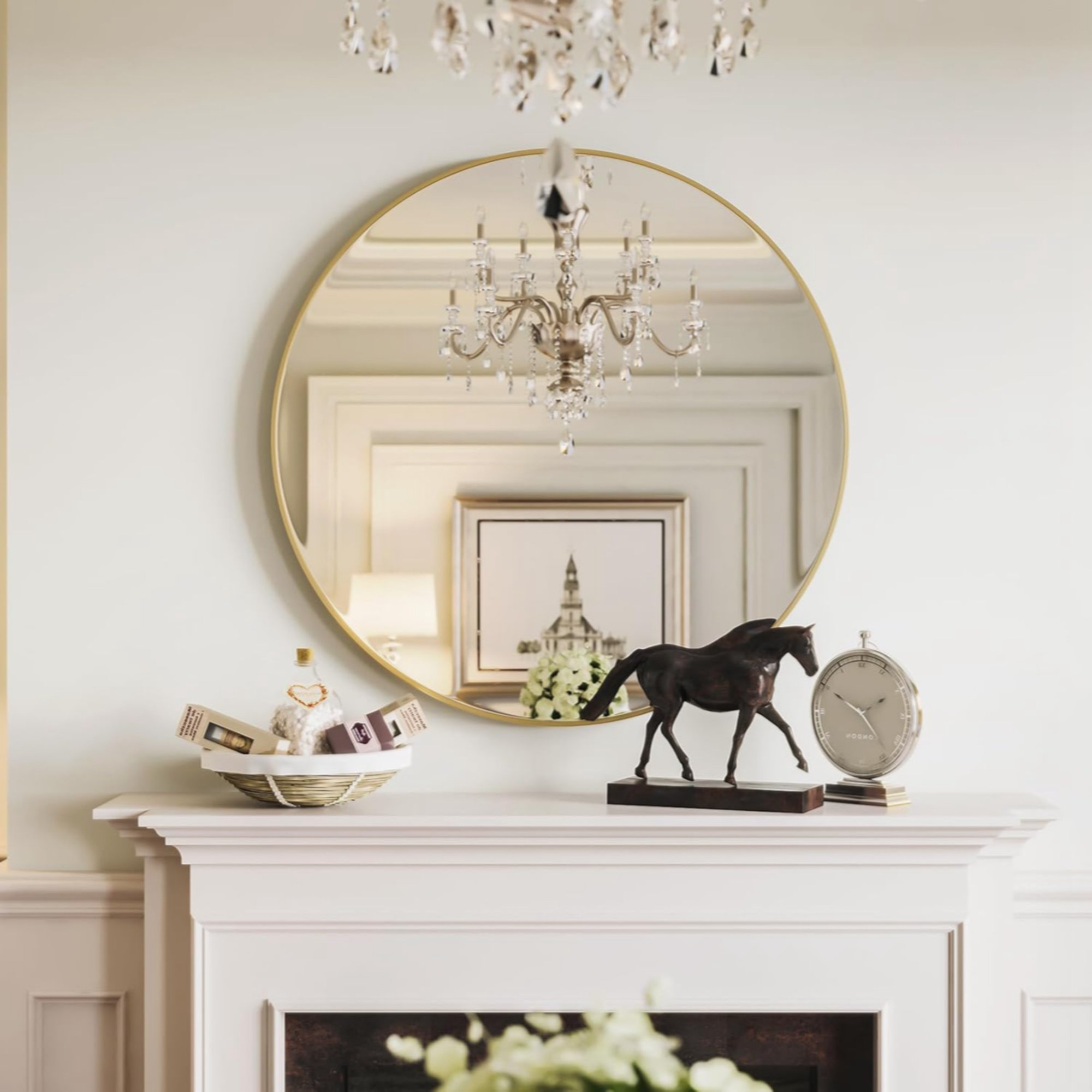 Mercer41 Wendolyne Aluminium Alloy Round Bathroom Wall Mirror | Wayfair