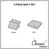 Chezmoi Collection Solid Color Cotton Quilt Standard Cotton 3 Piece ...