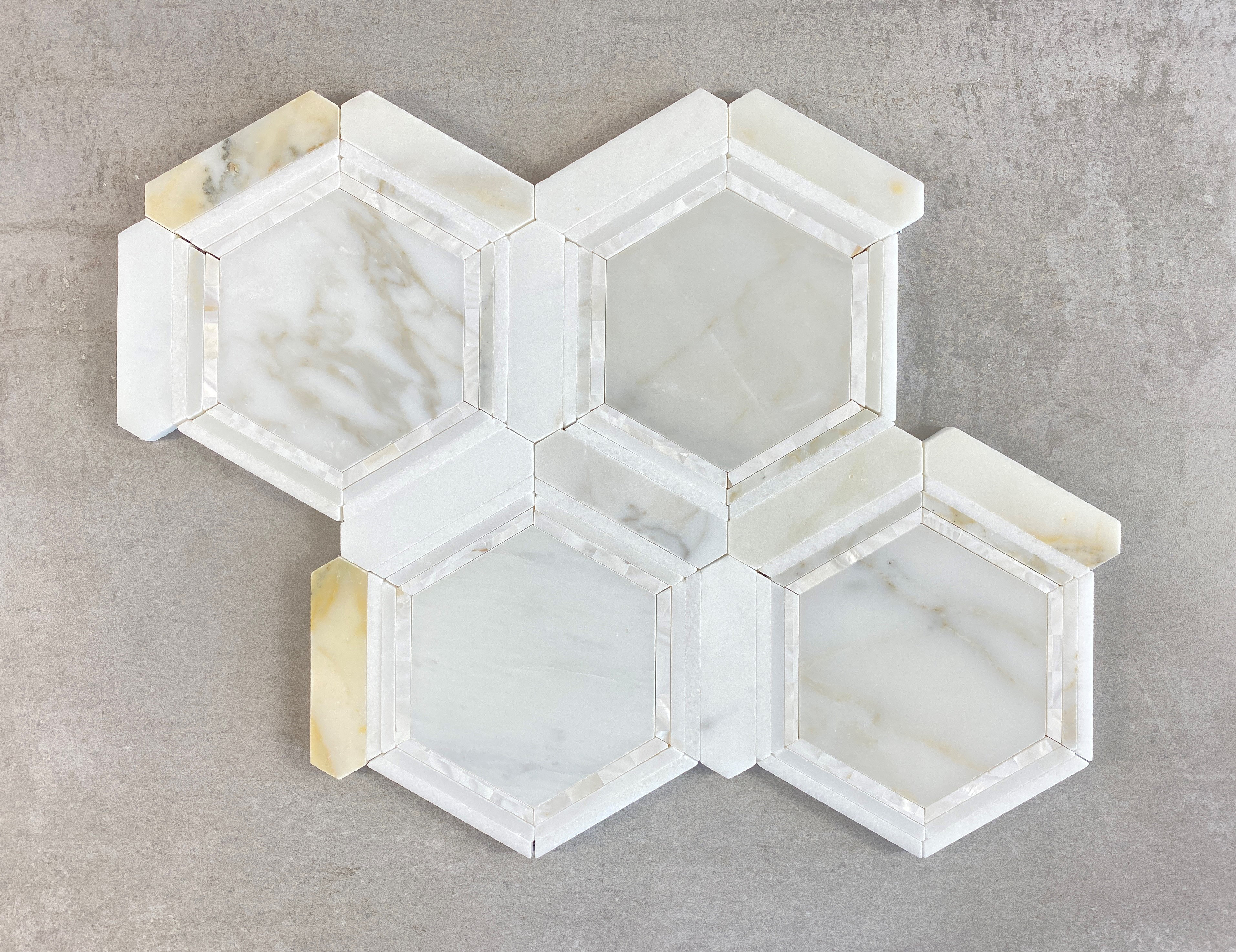 ES Stone Seashell Honeycomb Mosaic Wall & Floor Tile | Perigold