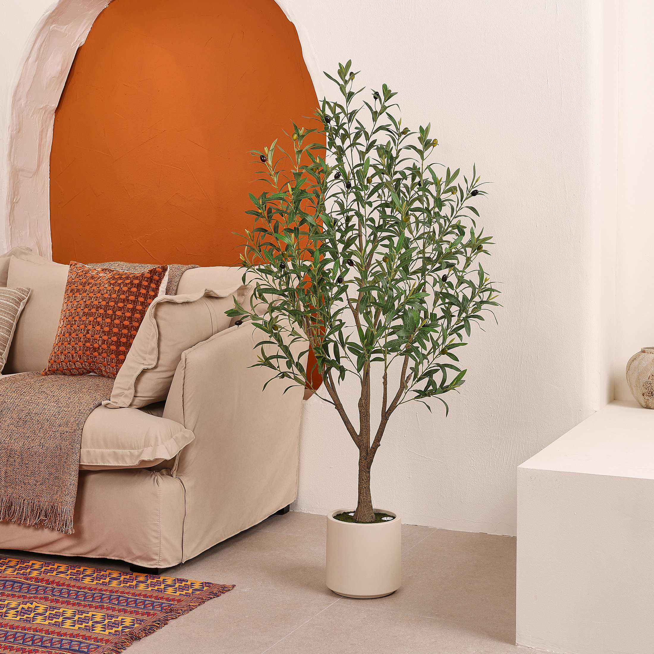 The Seasonal Aisle Artificial Olive Tree | Wayfair.co.uk