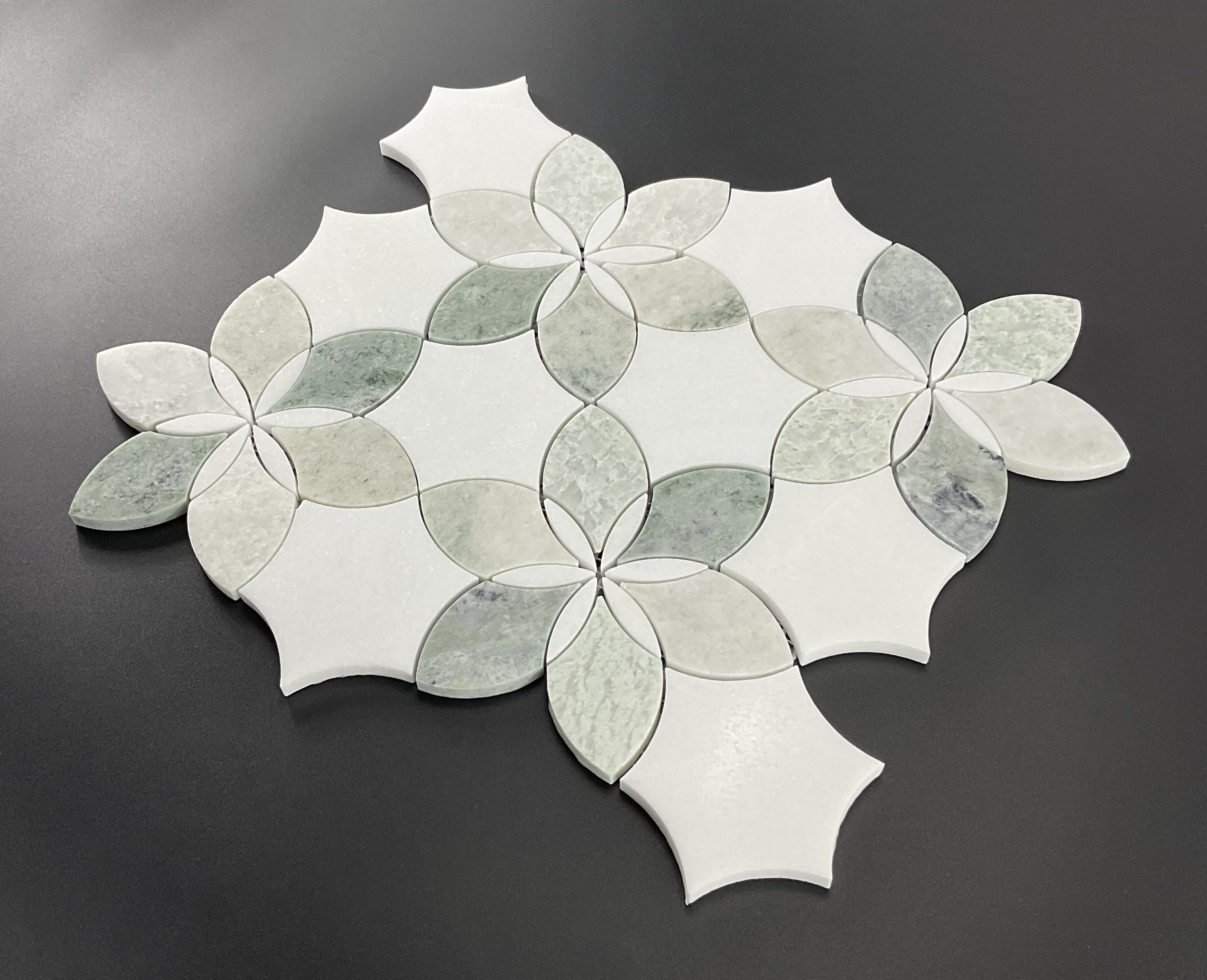 ES Stone Water Jet - Marble Daisy Flower Pattern Mosaic Wall & Floor ...