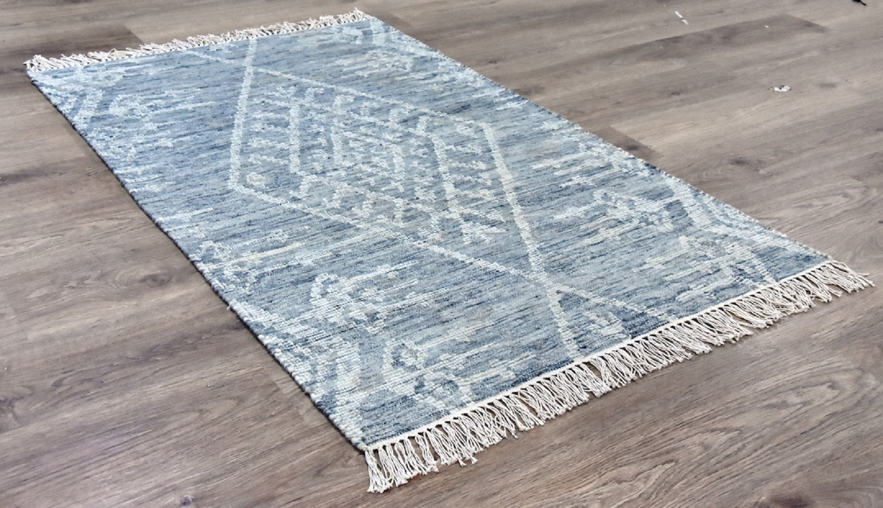 Union Rustic Osmond Kite Hand-Knotted Wool/Cotton Gray Area Rug | Wayfair