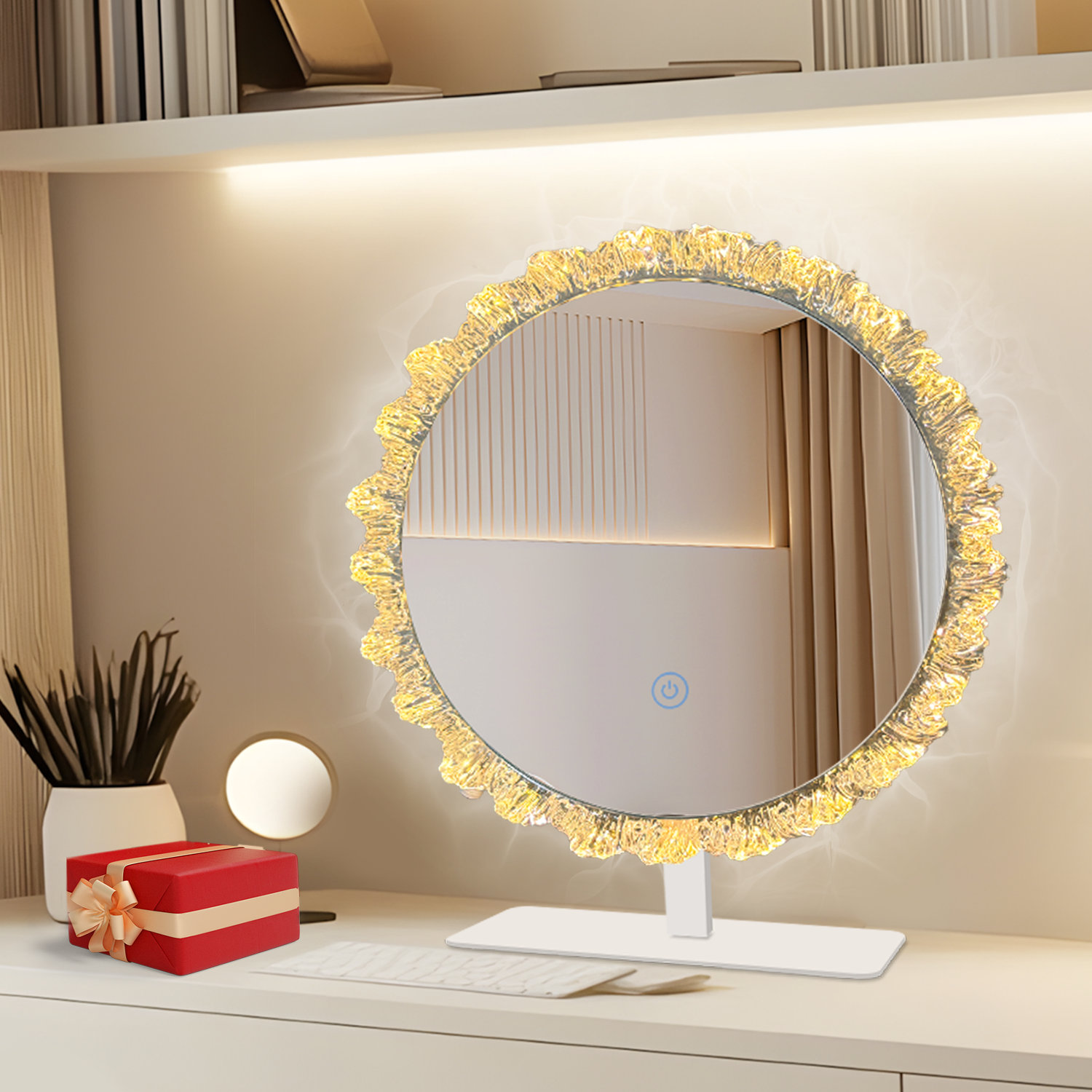 Mercer41 Iceberg LED Touch Makeup Mirror – 3 Light Modes, Elegant ...