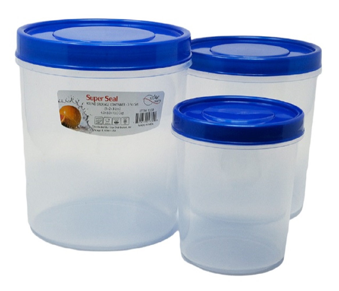 Symple Stuff 3PC PLASTIC SUPER SEAL CONTAINER SET | Wayfair