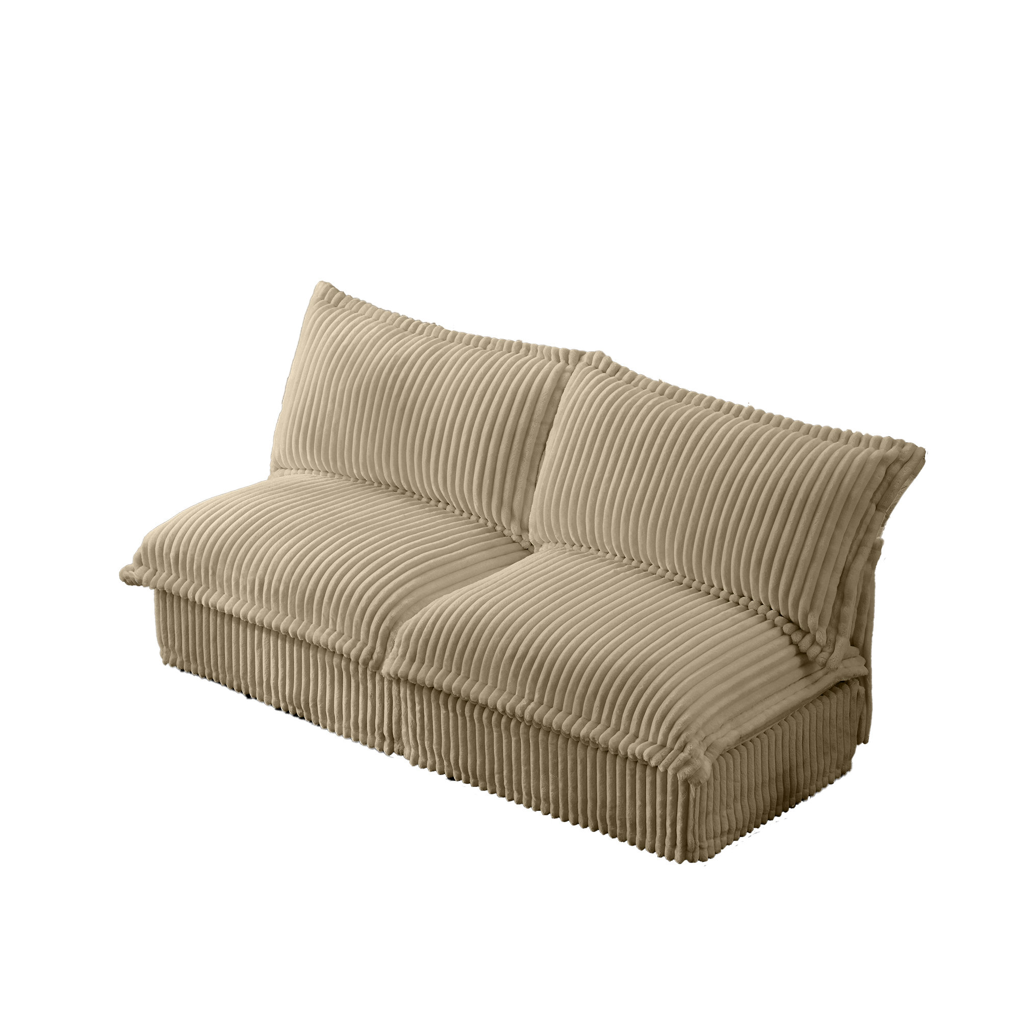 Dakota Fields Slipcovered 2 Seater Armless Sofa, Free Combination ...