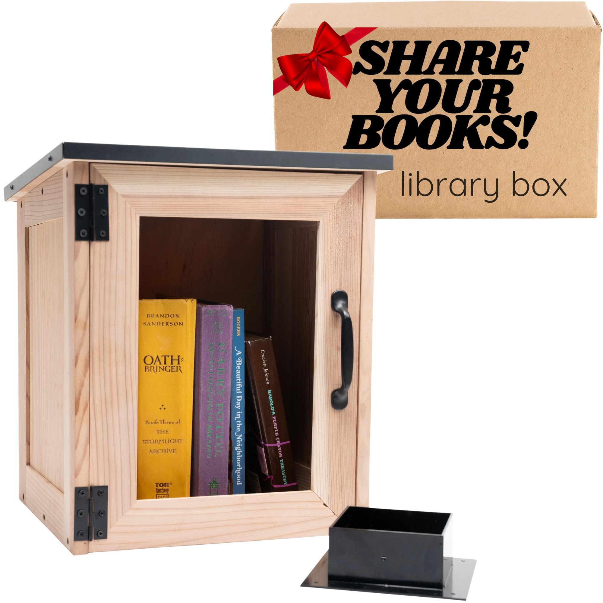 Gracie Oaks Mini Sharing & Lending Book Box, Personal Library Kit ...