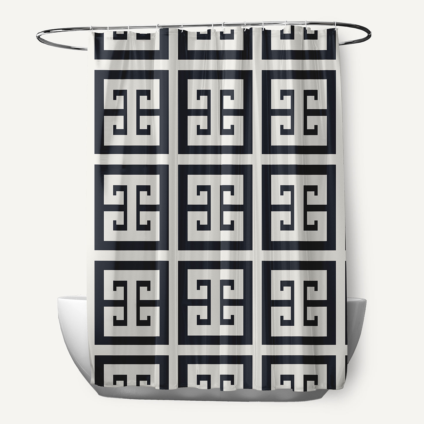 East Urban Home Geometric Shower Curtain | Wayfair