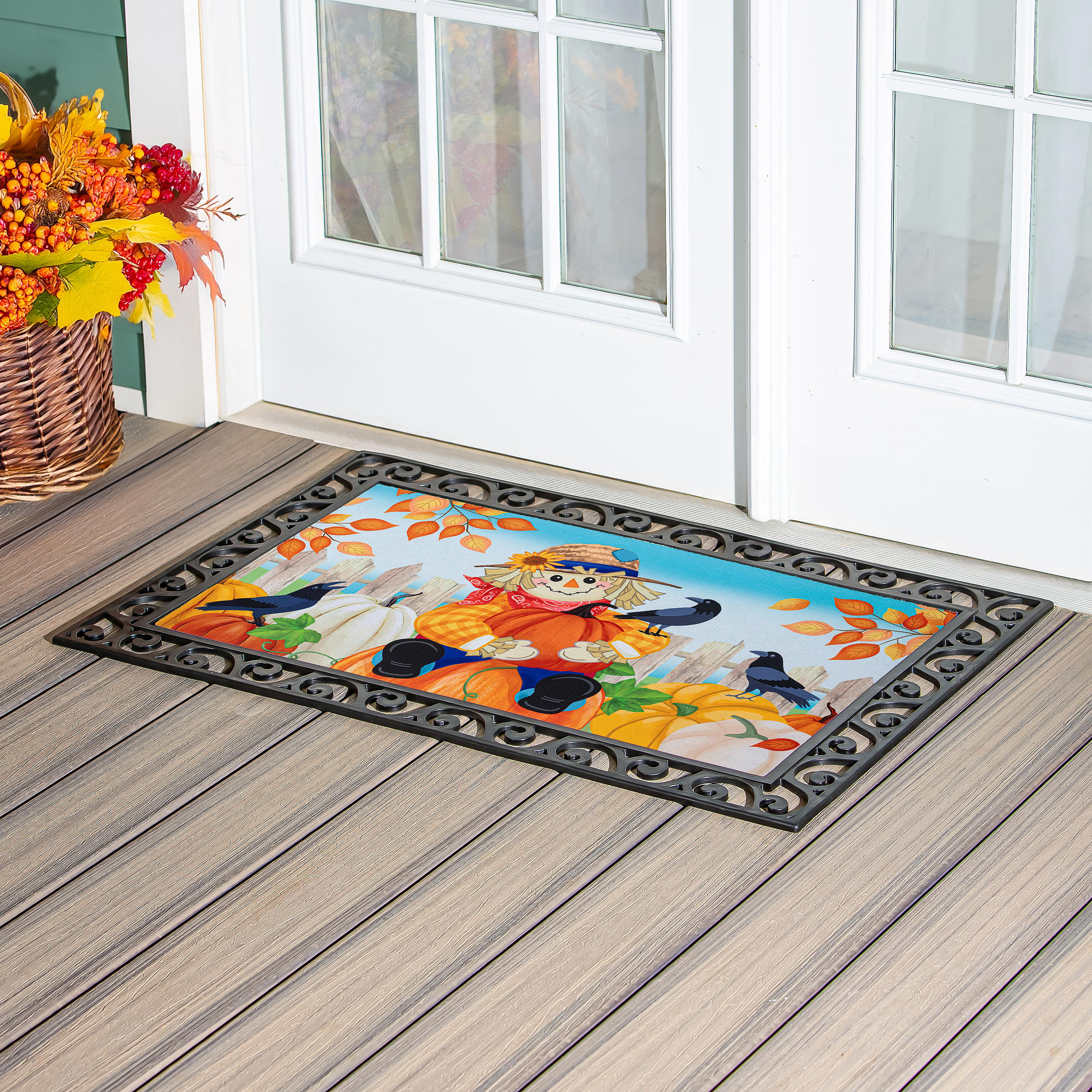 Ophelia & Co. Friends & Scarecrow Sassafras Estate Mat | Wayfair
