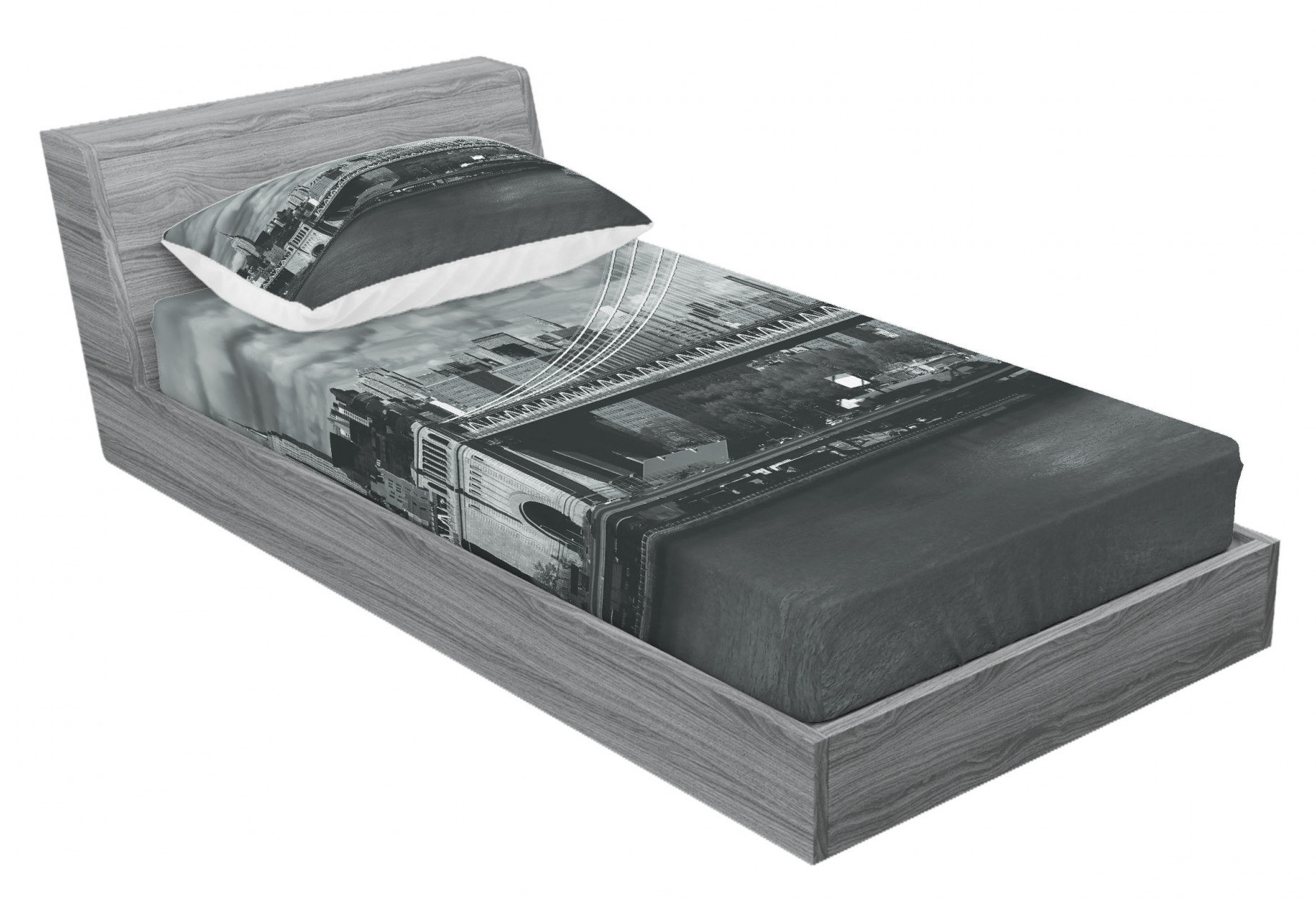 Ambesonne New York Panorama Sheet Set | Wayfair