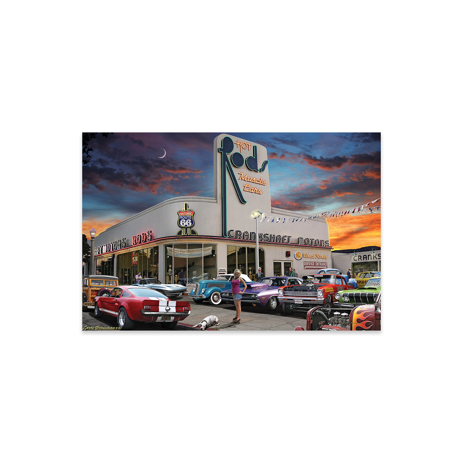 iCanvas Muscle Car Motors Print On Acrylic Glass | Wayfair