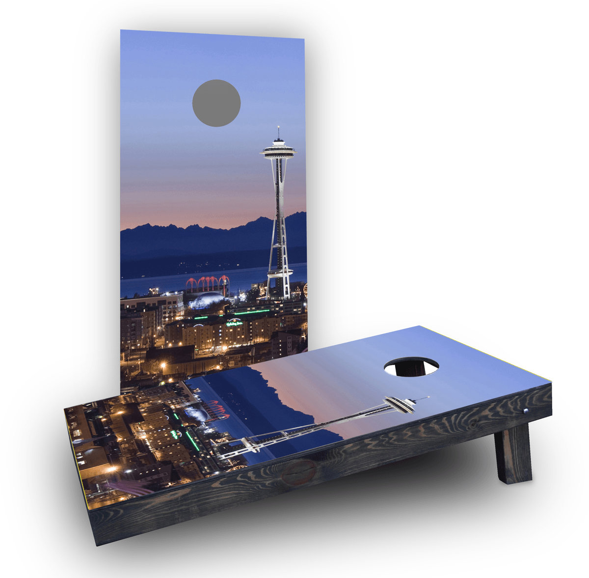 Custom Cornhole Boards Seattle's Space Needle Cornhole Game | Wayfair