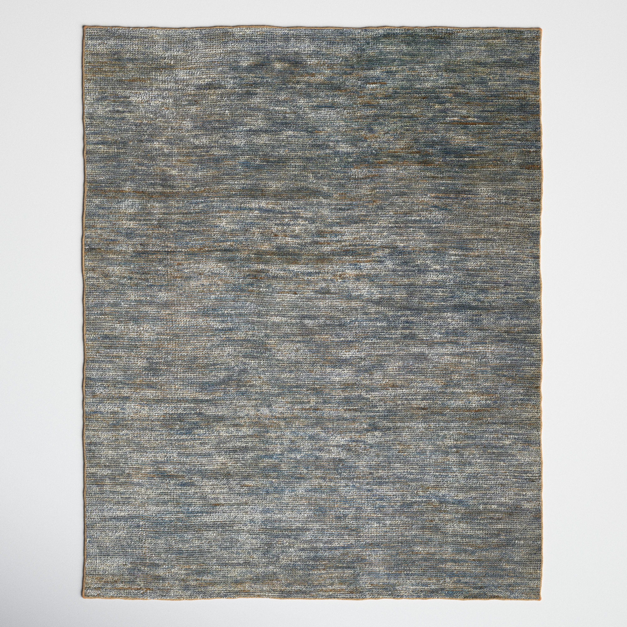 Joss & Main Cecily Abstract Hand-Knotted Cotton Blue Area Rug | Wayfair