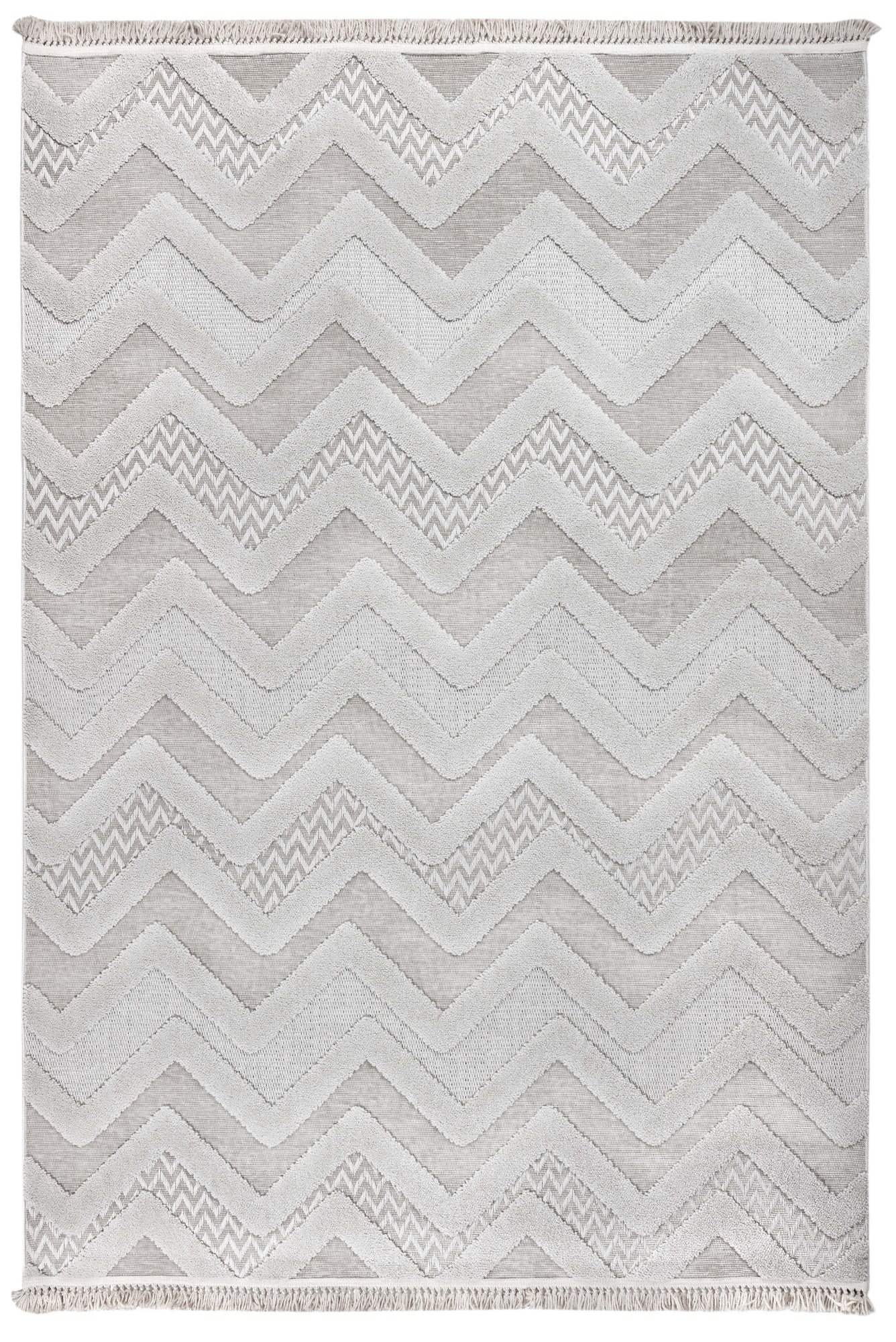 Ebern Designs Geometric Machine Woven Chenille Area Rug in Gray | Wayfair