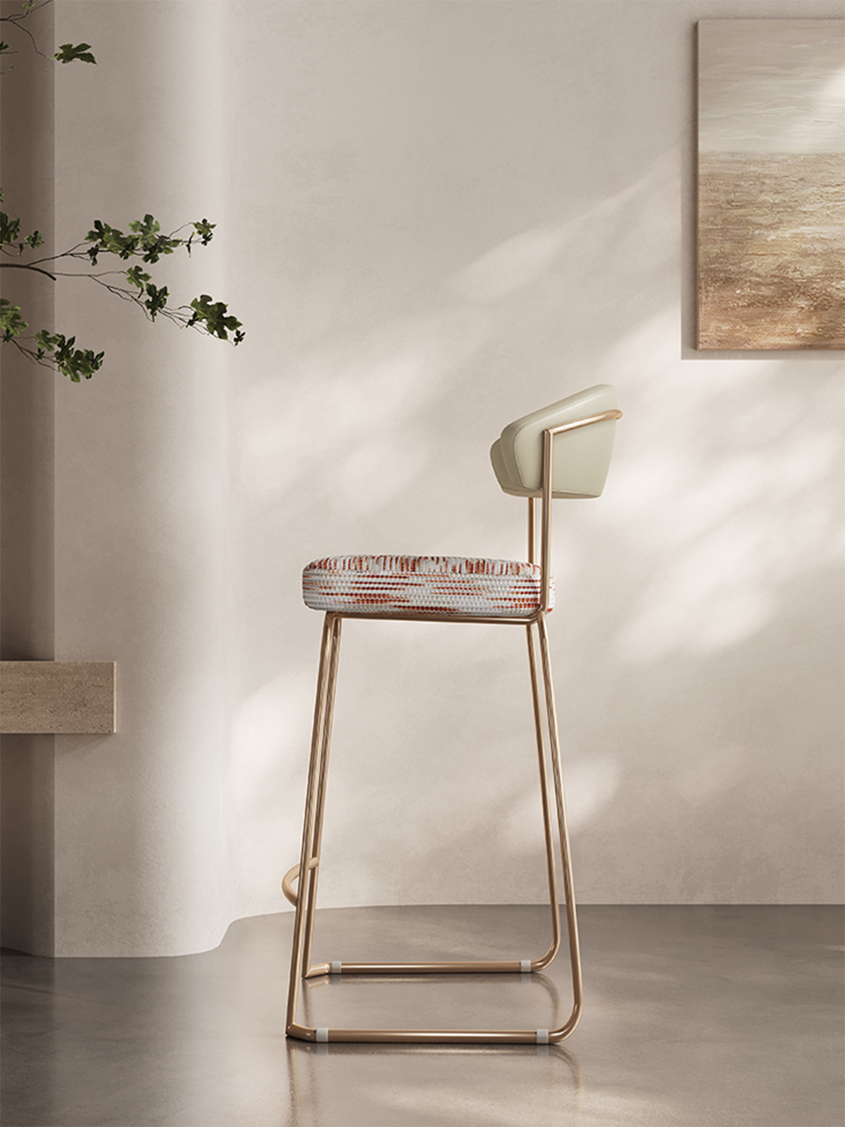 Everly Quinn Modern And Simple Bar Stools With Stainless Steel Feet And ...