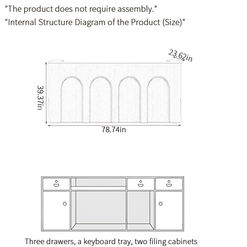 OX Art Reception Desk Vintage Style Front Desk, Checkout Counter ...