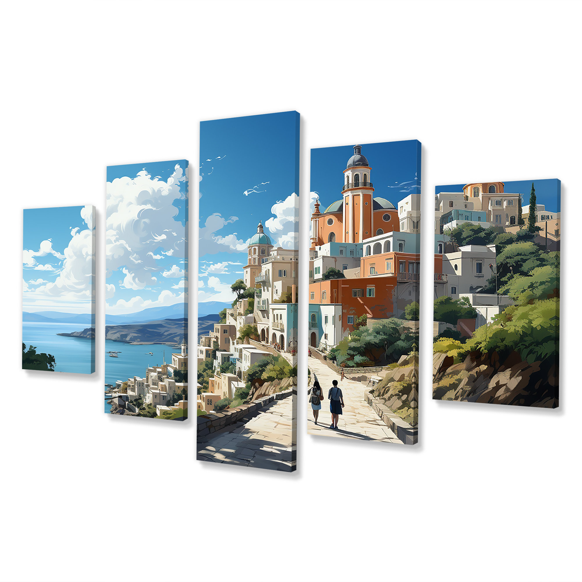 Dovecove Hidden Coastal Serenade Port I - Coastal Port Multipanel Wall ...