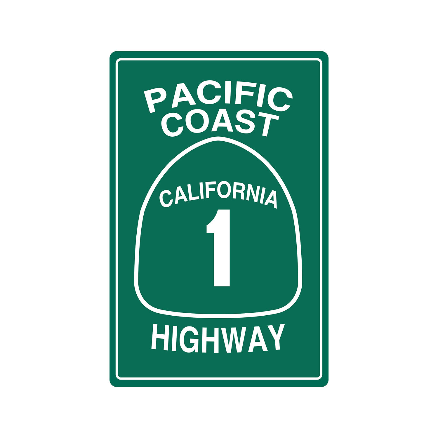 SignMission Pacific Coast Highway California 1 Aluminum Sign Road ...