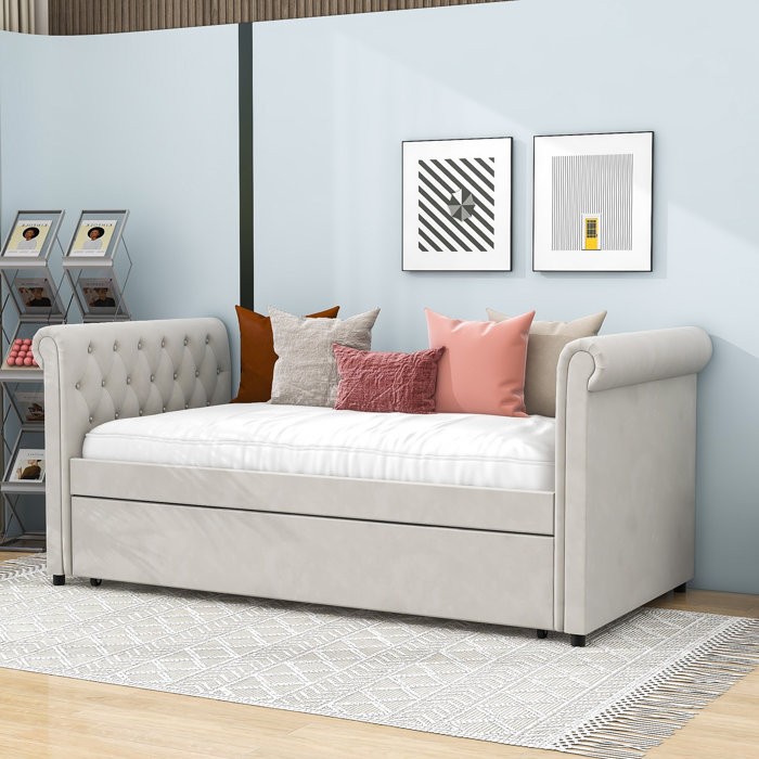 House of Hampton® Jahnell Twin Upholstered Daybed with Twin Size ...