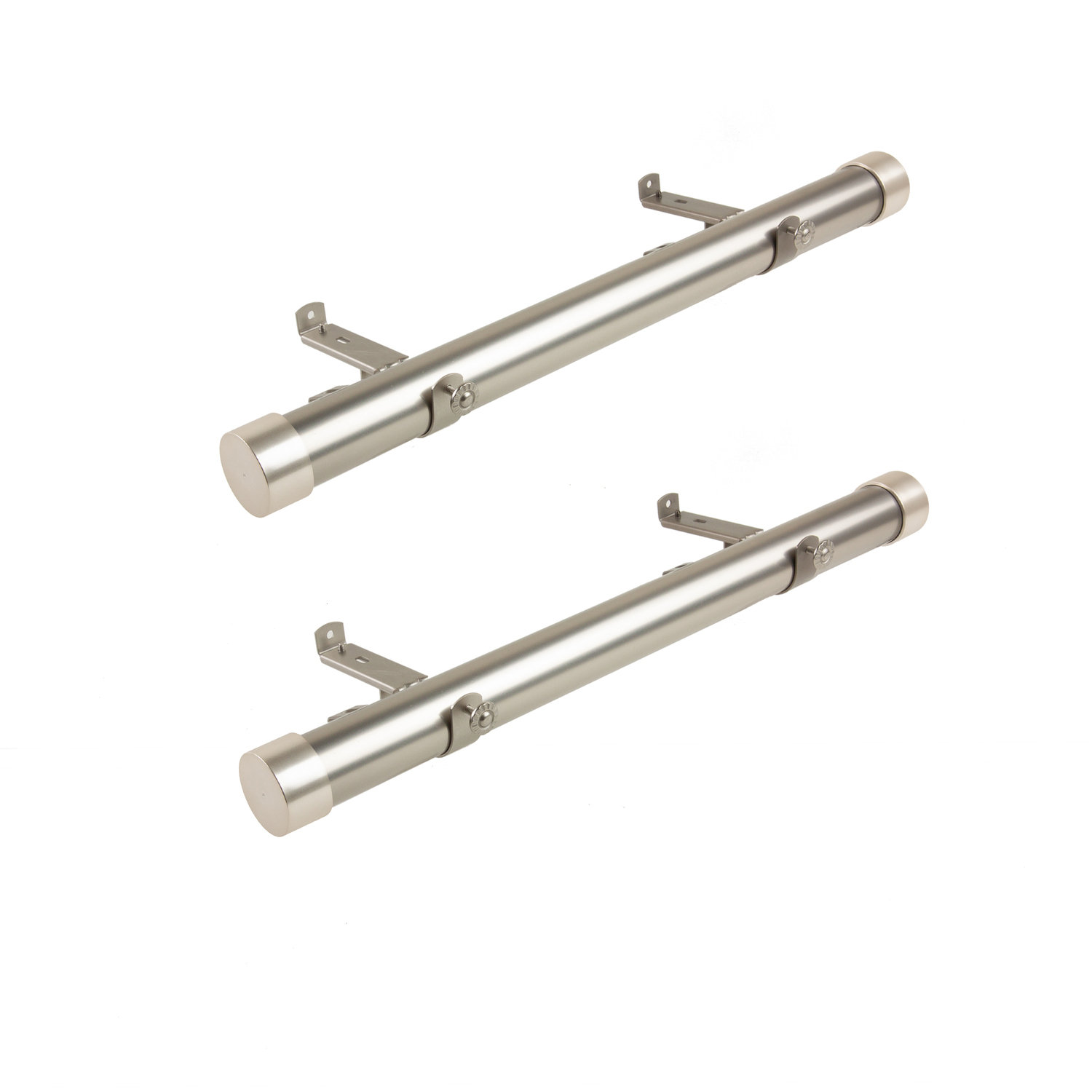 Latitude Run® 1-1/2 inch Side Curtain Rod 12-20 inch long , Set of 2 ...