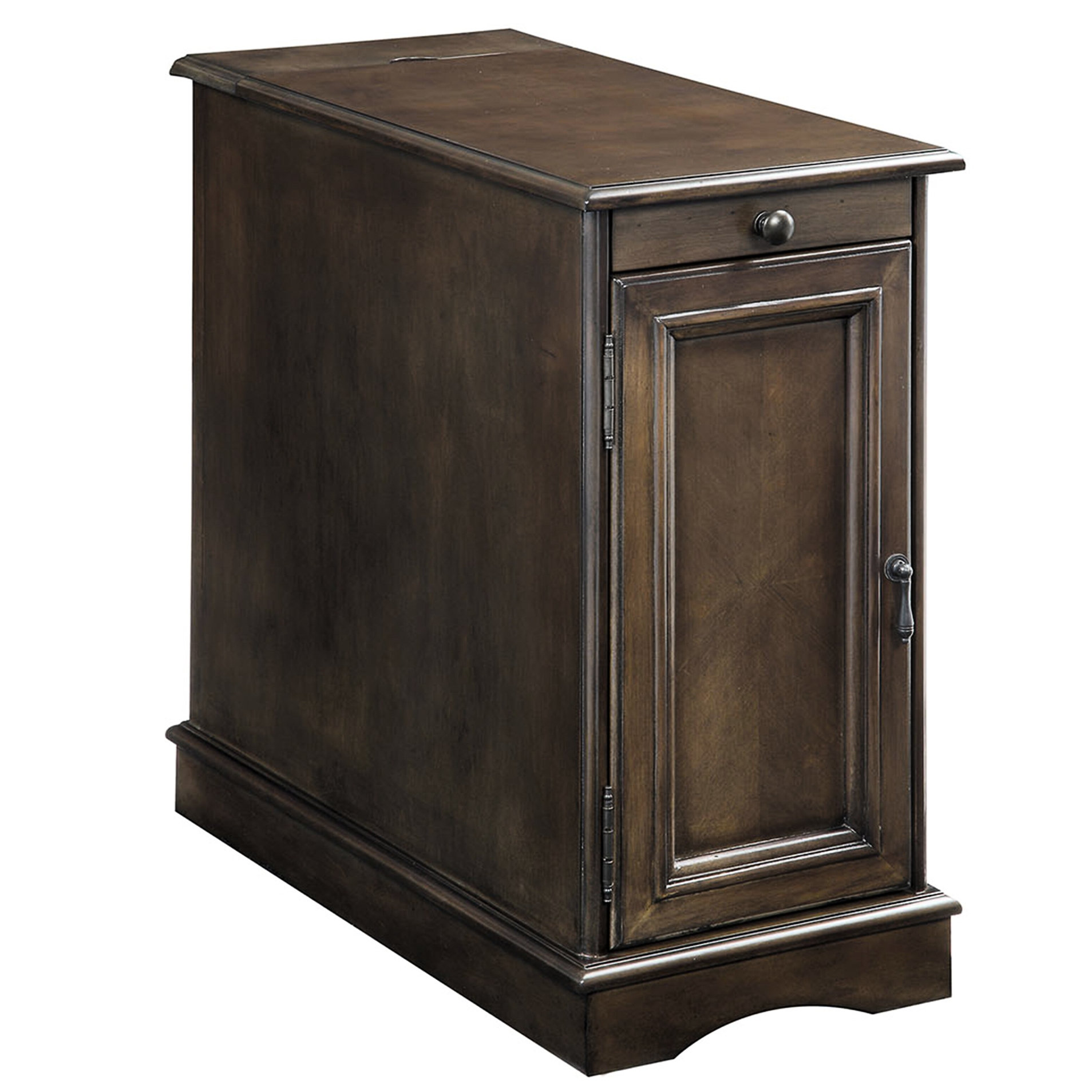 Mercer41 Multifunctional Nightstand With And Cup Holder Storage ...
