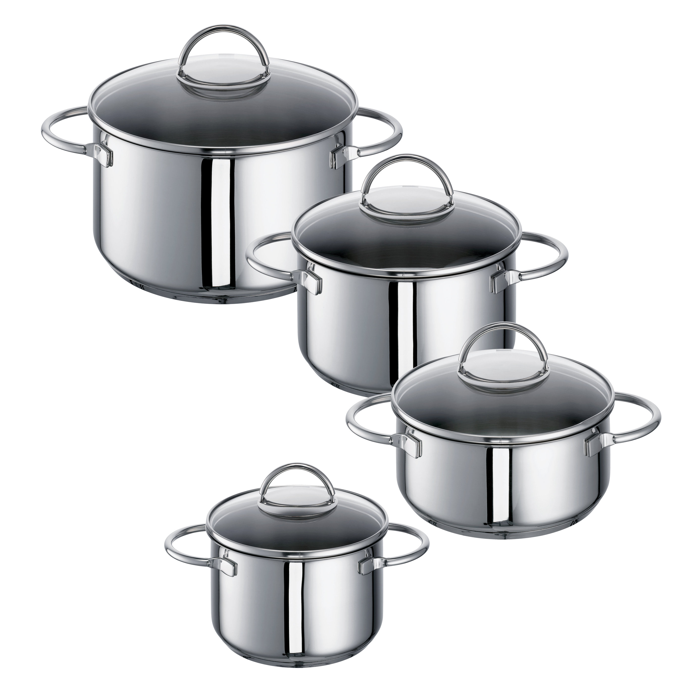 Rohe Germany Ravenna 4-Piece Pot Set with Glass Lid | Wayfair.co.uk