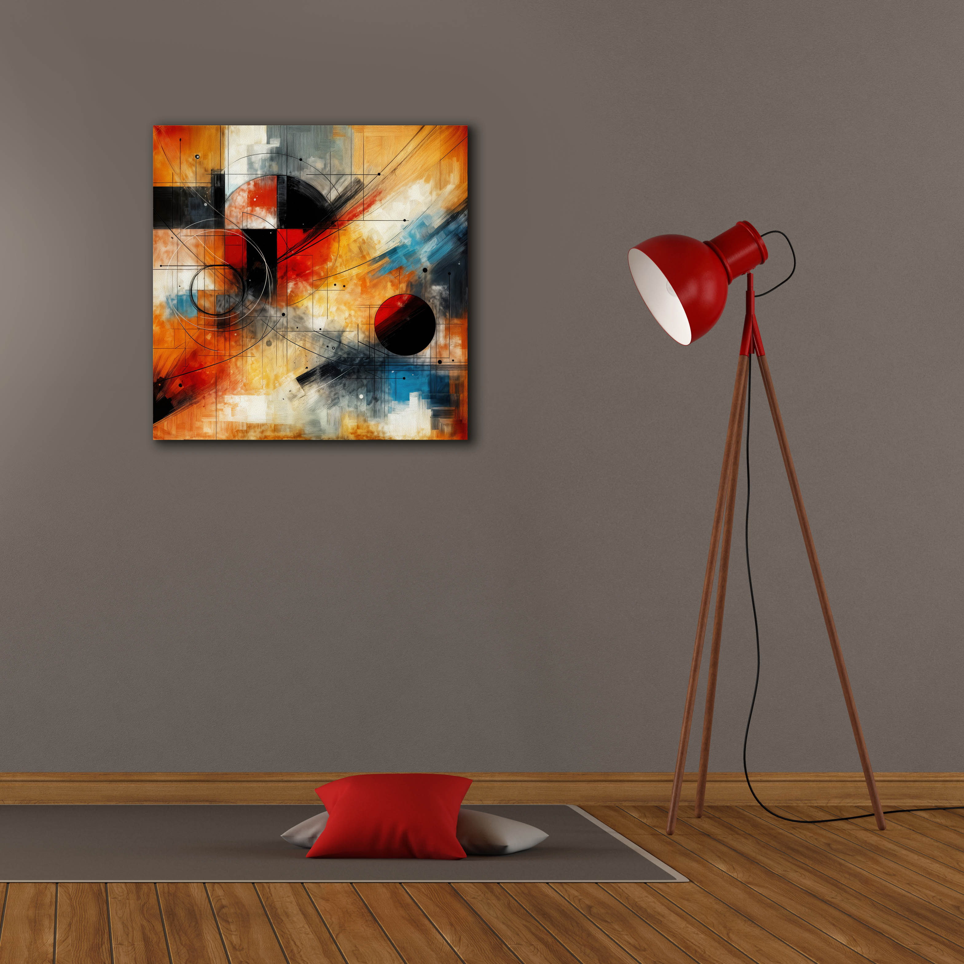 Ivy Bronx 'Circles Abstract 2' by Rey Klimt Canvas Wall Art, 26" x 26 ...