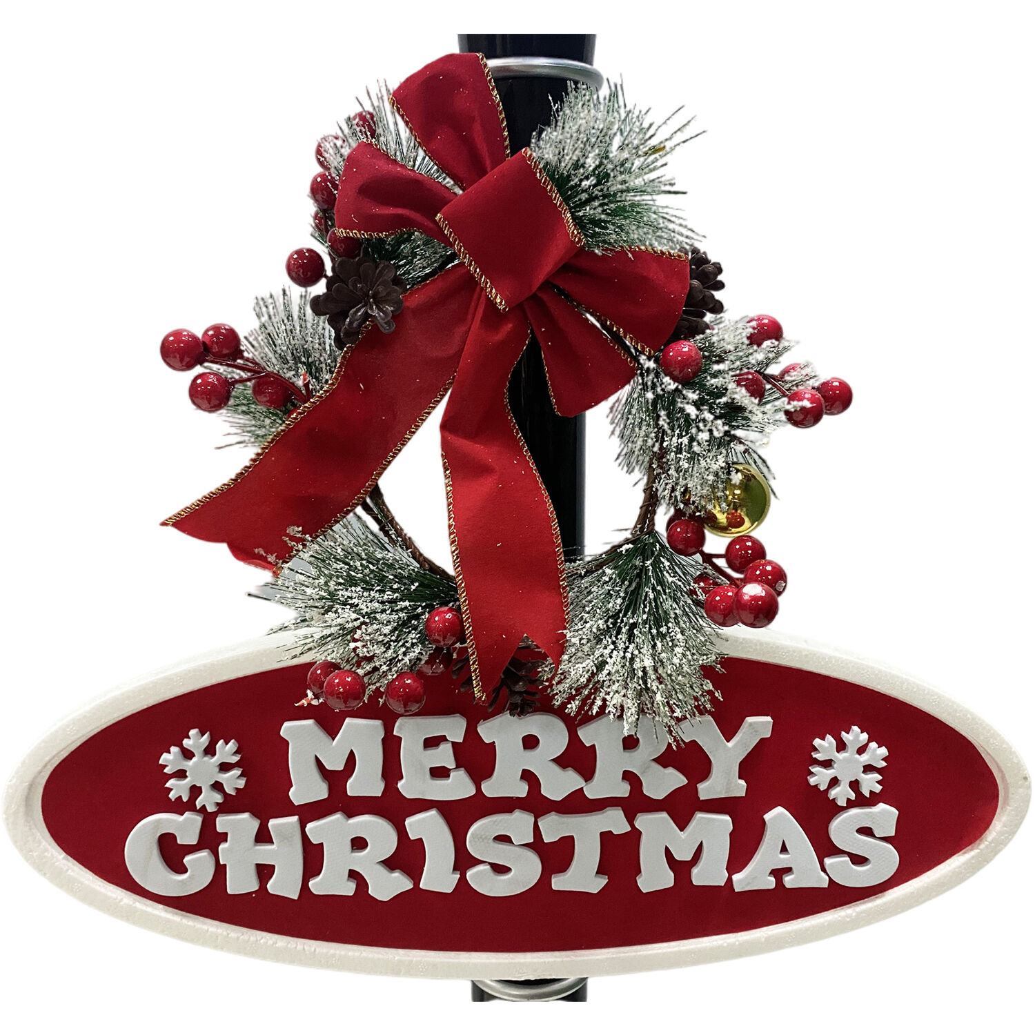 Christmas Time Musical Snowy Street Lamp with Snowman Scene | Wayfair