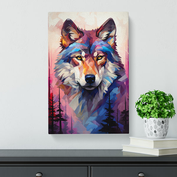 Alpen Home Wolf Cubism No.2 - No Frame Print | Wayfair.co.uk