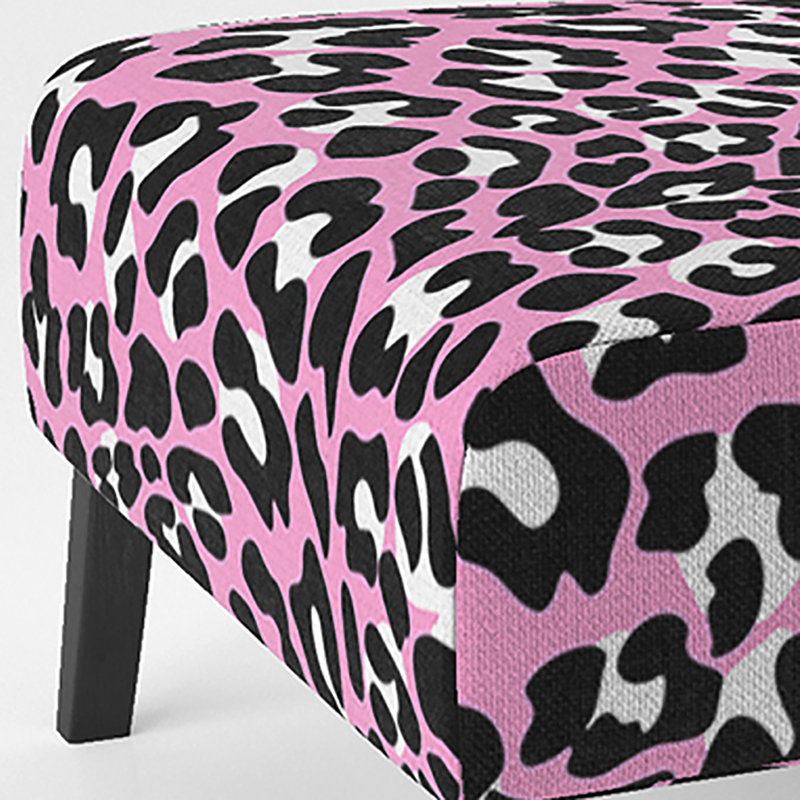 Everly Quinn Pink And Black Leopard - Upholstered Cabin & Lodge Accent ...