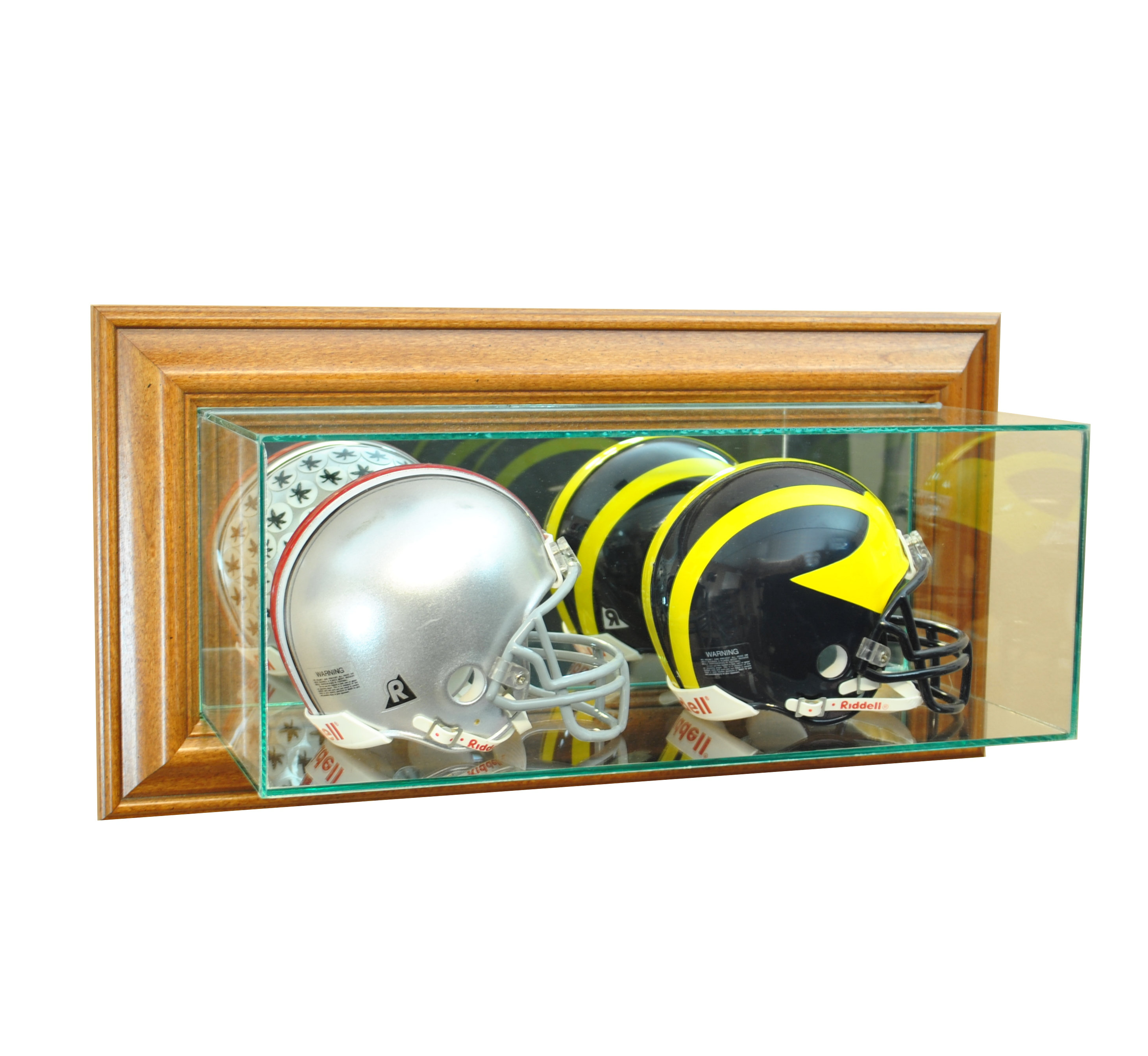 Perfect Cases and Frames Wall Mounted Double Mini Helmet Display Case ...
