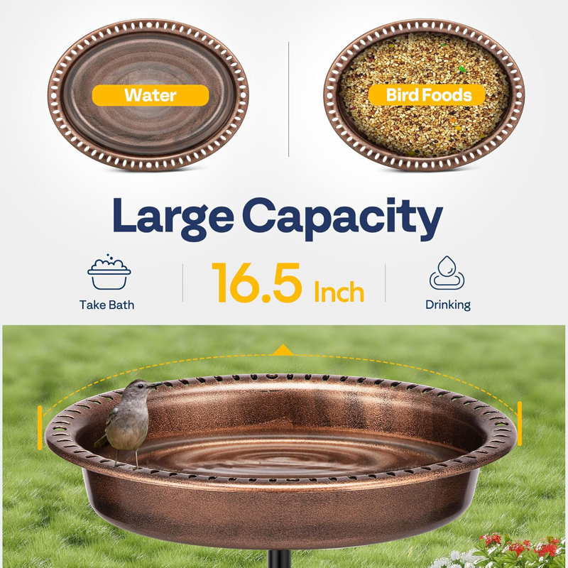oval bird bath