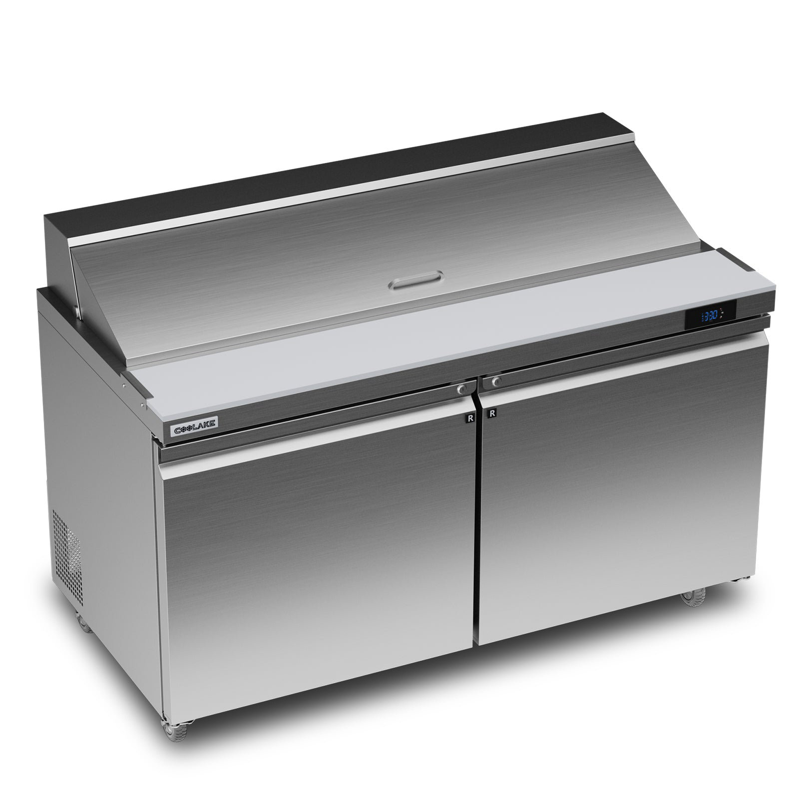 Coolake 60'' W Commercial Refrigerator Sandwich Salad Prep Table, 2 ...