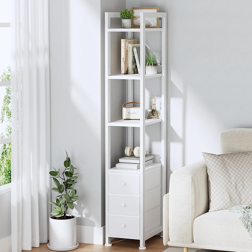Ebern Designs Skinny Bookshelf For Narrow Spaces - Small Book Shelf ...