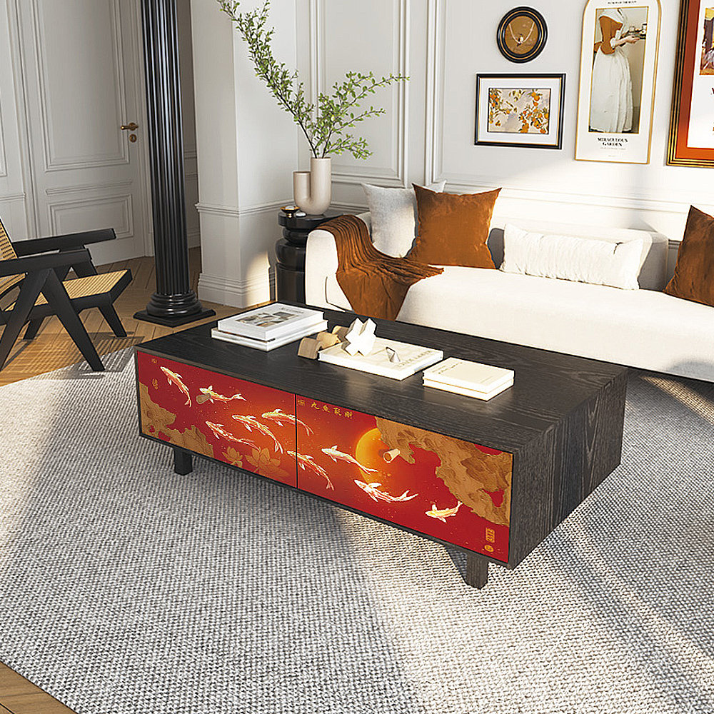 Bayou Breeze French vintage painted storage coffee table | Wayfair