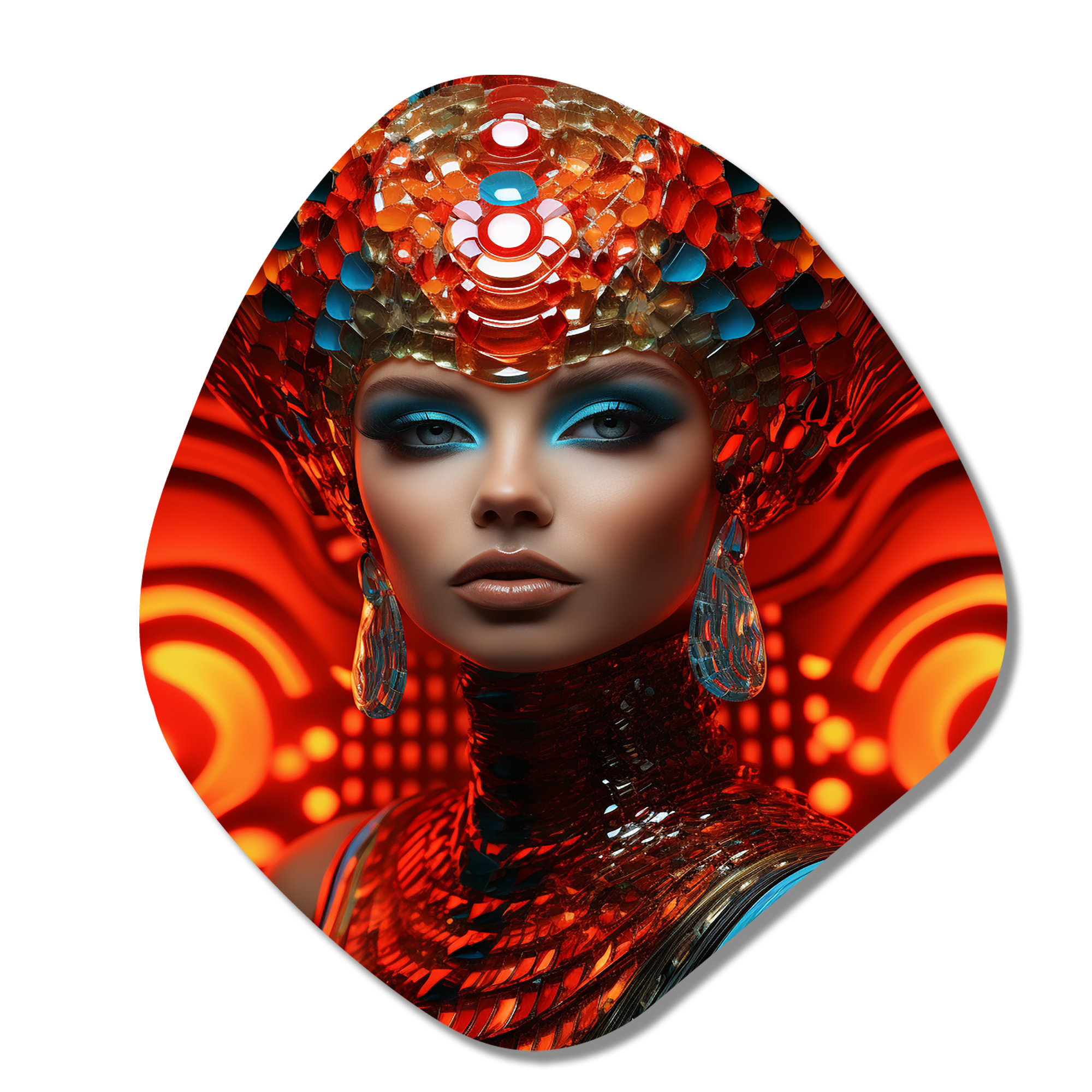 Latitude Run® Futuristic Glam Portrait Of Gorgeous Woman - Fashion ...