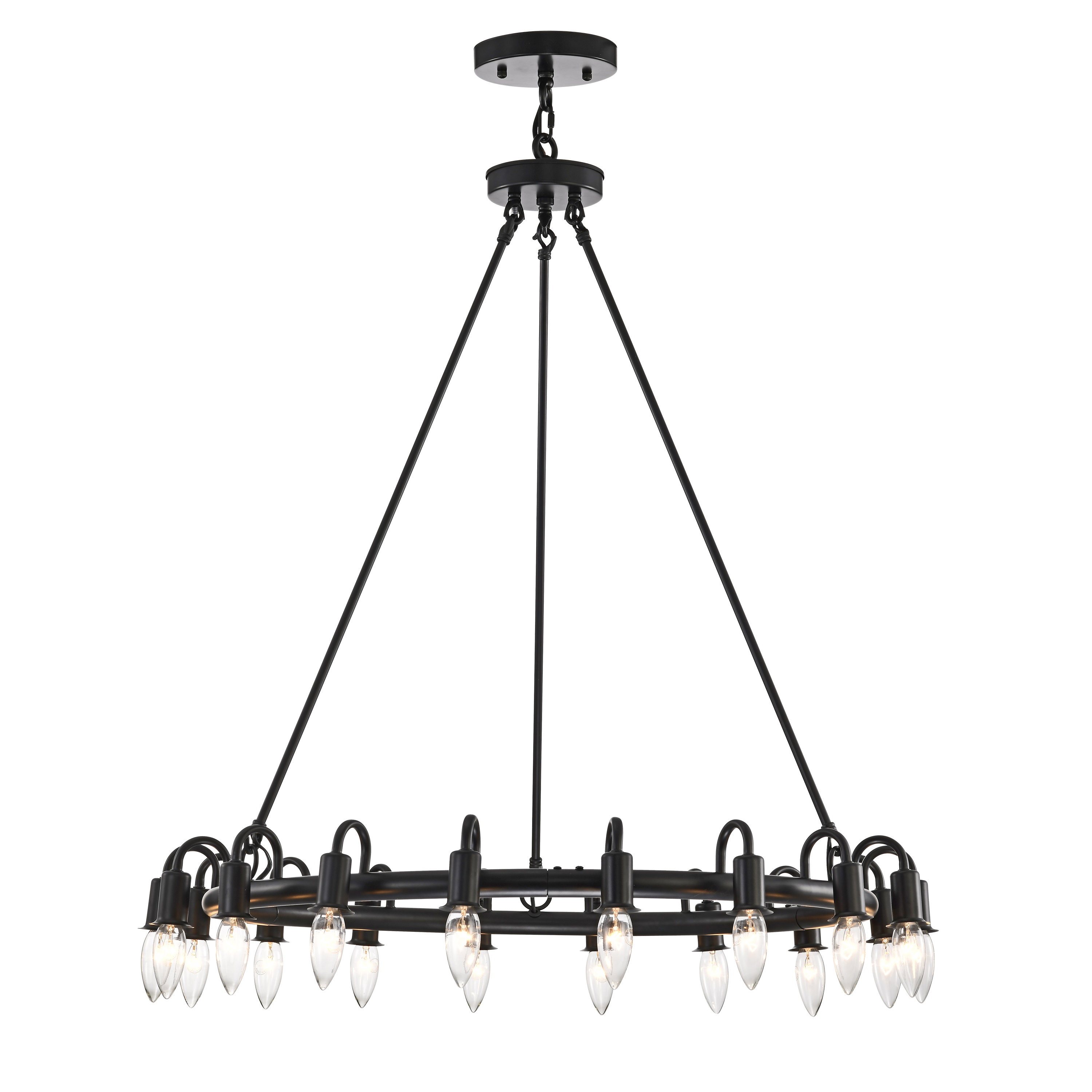 House of Hampton Vater 18-Light Single Tier 32-Inch Chandelier With ...