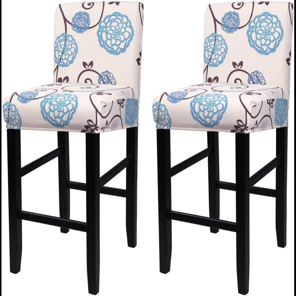 Red Barrel Studio® Stretch Bar Stool Covers Set Of 2, Stretch Removable ...