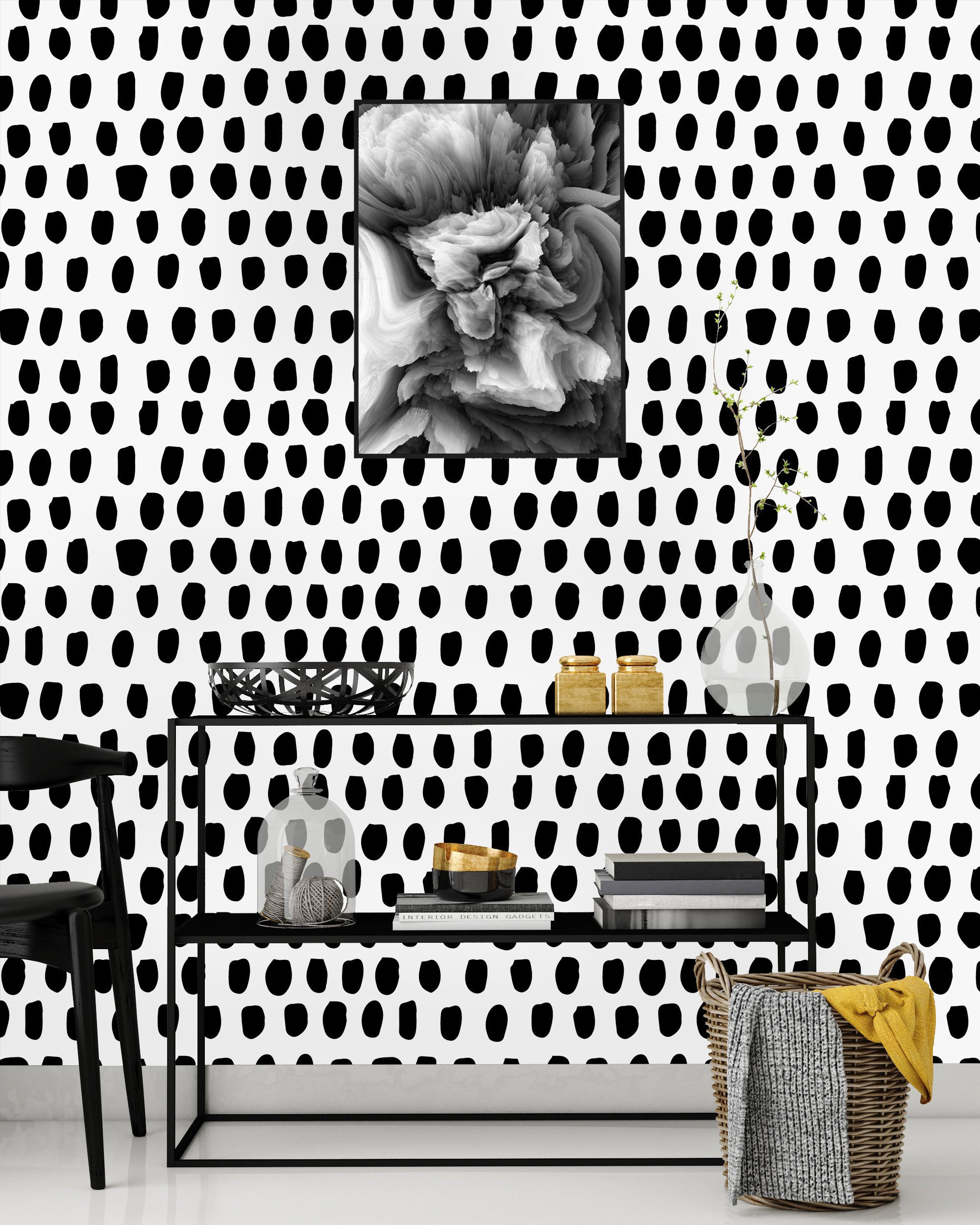 Wrought Studio Rahil Large Dots Peel and Stick Wallpaper Panel ...