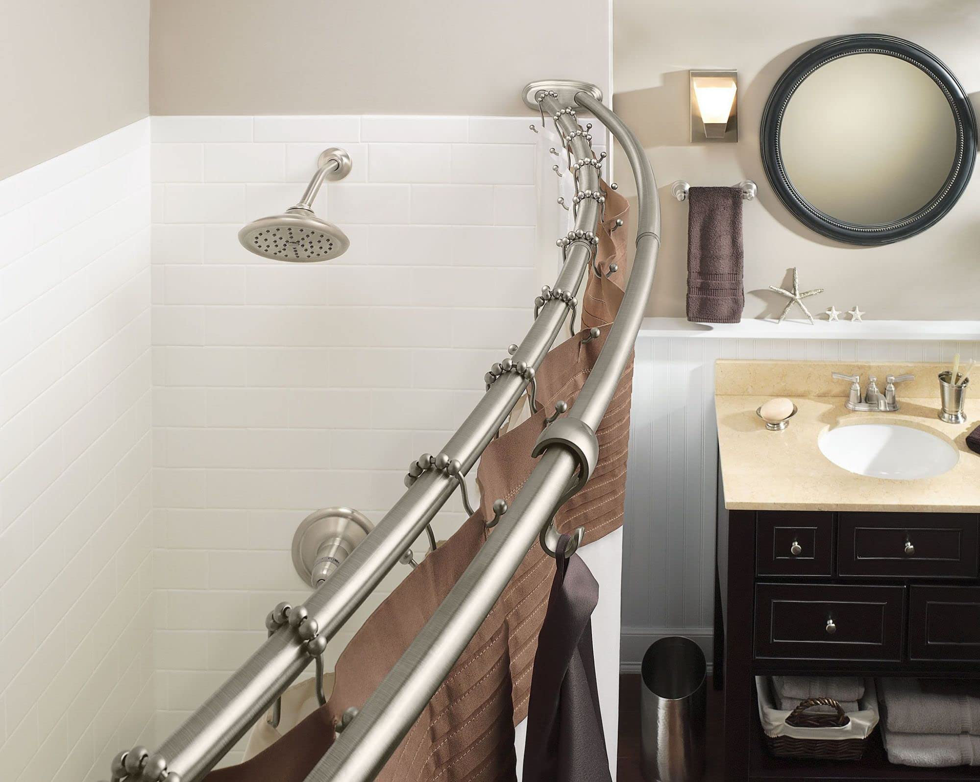 Tromay Double Curved Shower Rod | Wayfair