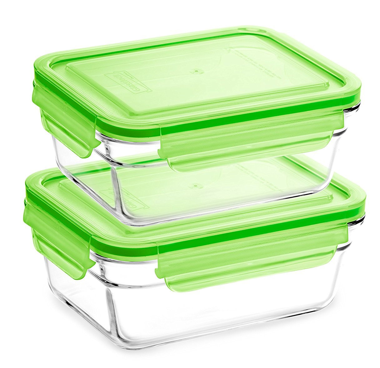 Glasslock Green Lids Rectangular Food Storage 2 Container Set - Wayfair ...