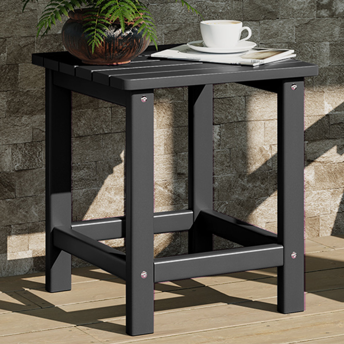 Highland Dunes HDPE Small Patio Table for Indoor Outdoor - Wayfair Canada
