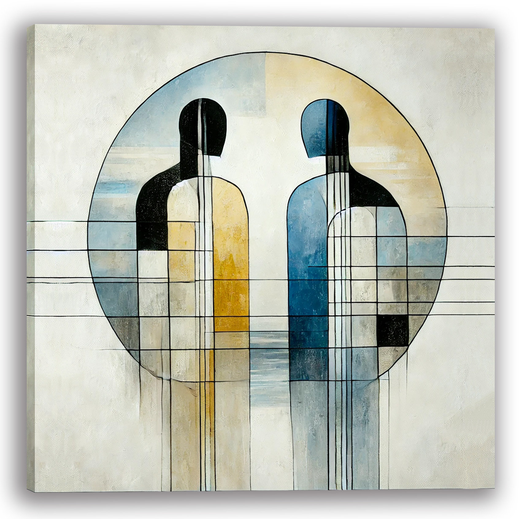 Wrought Studio™ Modern Duality Abstract Wrapped Canvas Wall Art | Wayfair