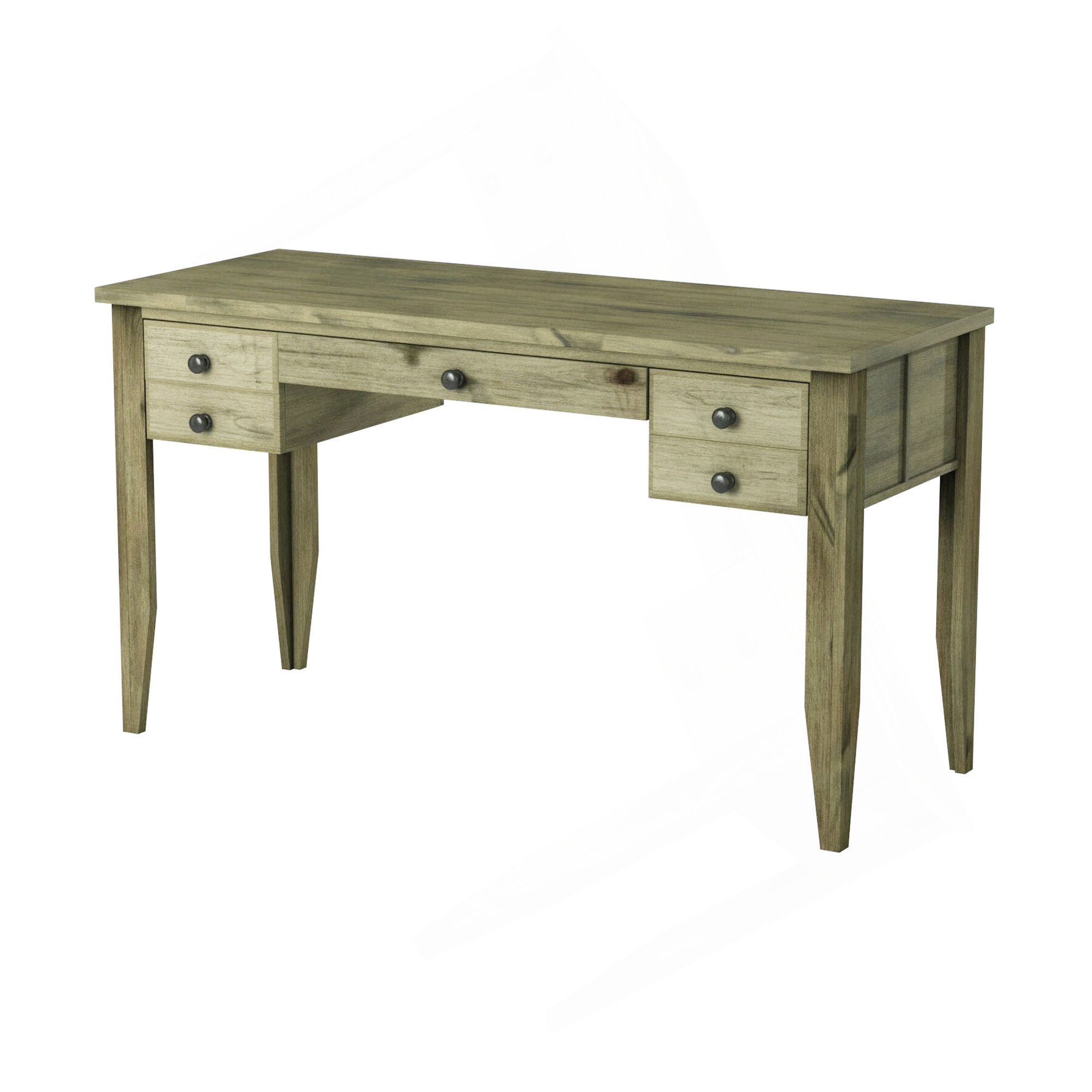 One Allium Way 54 Inch Writing Desk, No Assembly Required, Barnwood ...