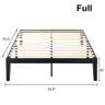 Latitude Run® Solid Wood Platform Black Bed With Wooden Slats No Box ...