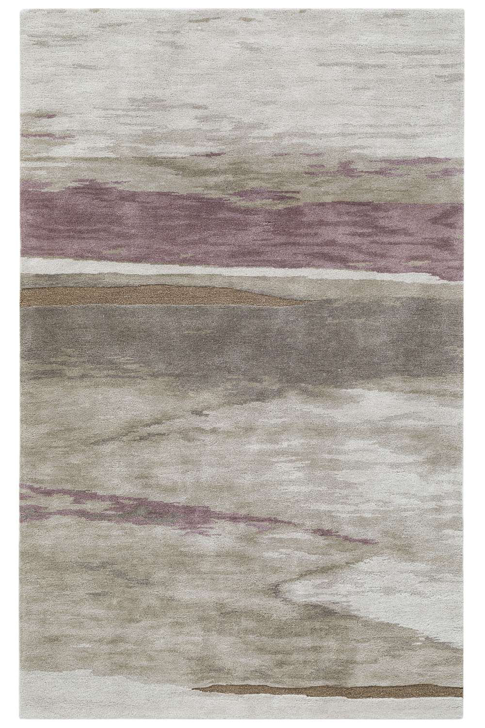 NuStory Horizon Rug: Modernist Hand Tufted Rug in Natural/Mauve Rug ...