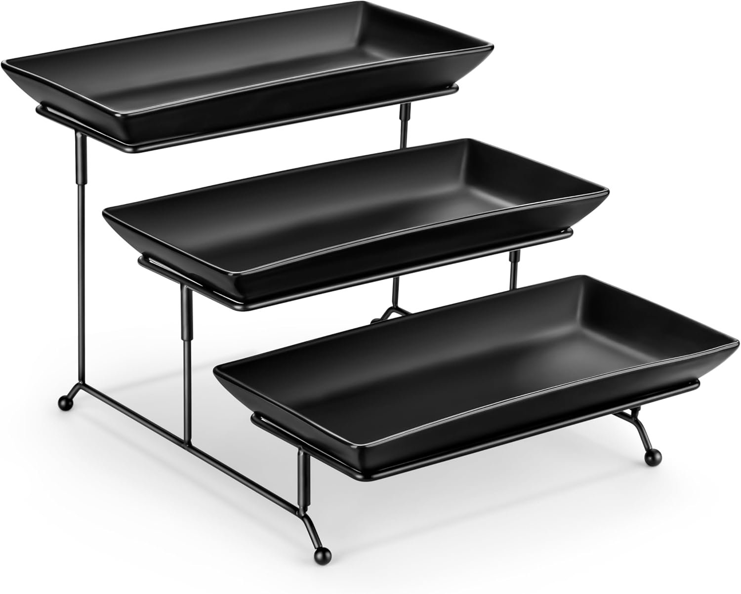 Prep & Savour The 3 Tier Serving Trays for Party, 14 Inch Tiered Tray ...