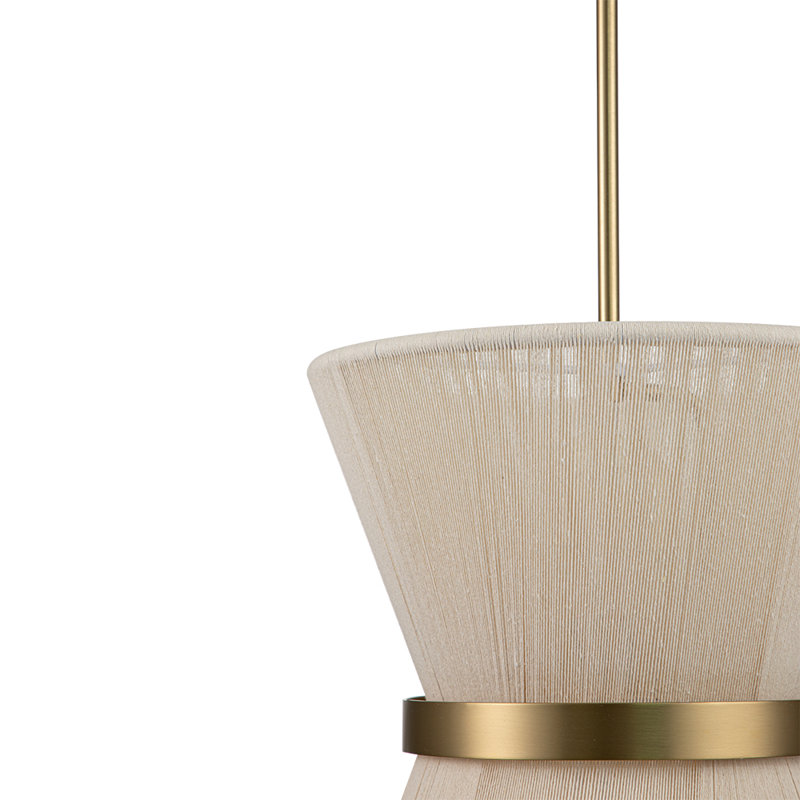 Joss & Main Claretta 2 - Light Bleached Natural Rope/Patinaed Brass ...