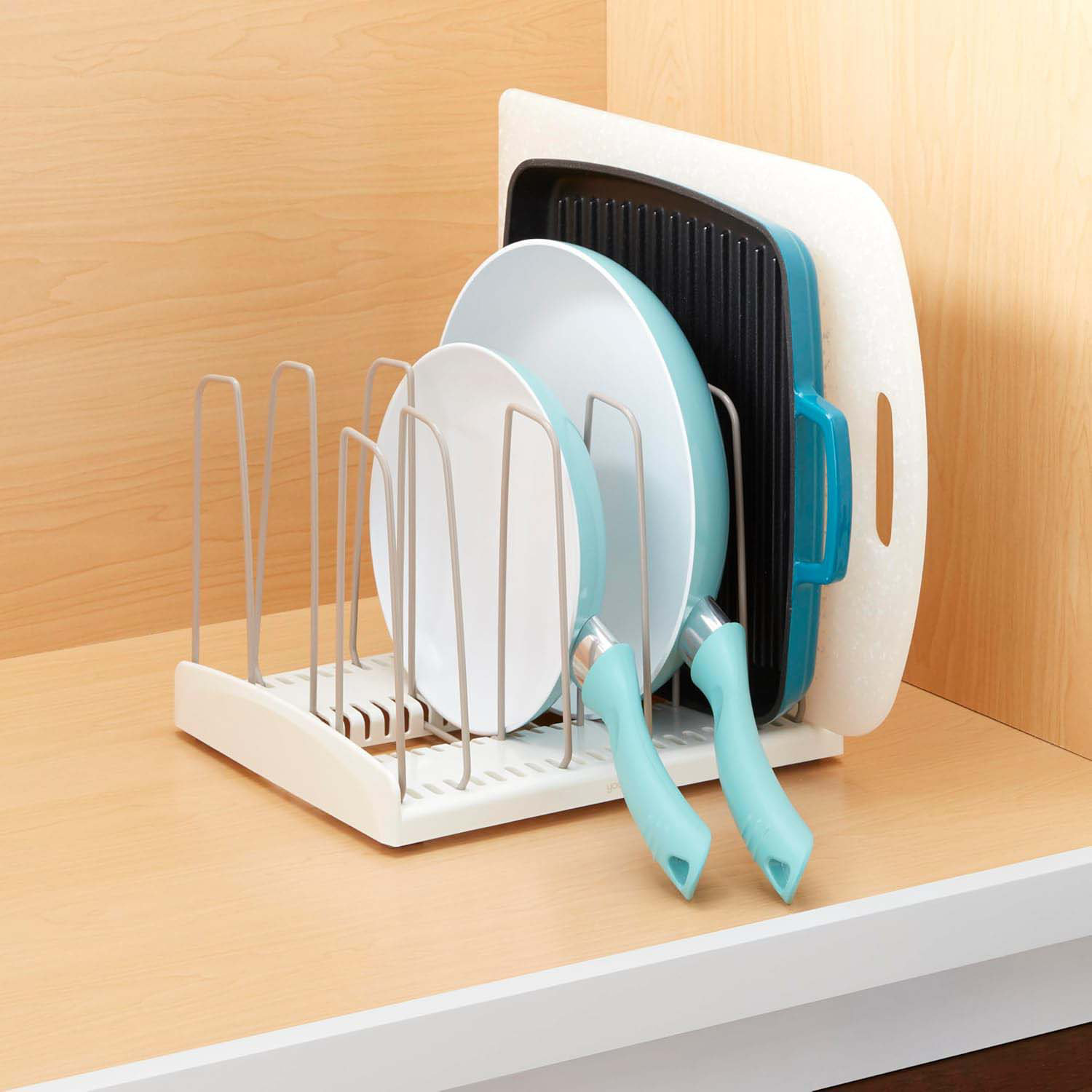 Prep & Savour Cookware Rack, Adjustable Pan And Pot Organizer For ...